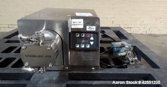 Used Unibloc PD Labtop Rotary Lobe Pump, Model 250, Stainless Steel.