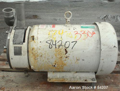 Used APV Centrifugal Pump, Model ZMS5, 316 Stainless Steel. 2-1/2" Tr