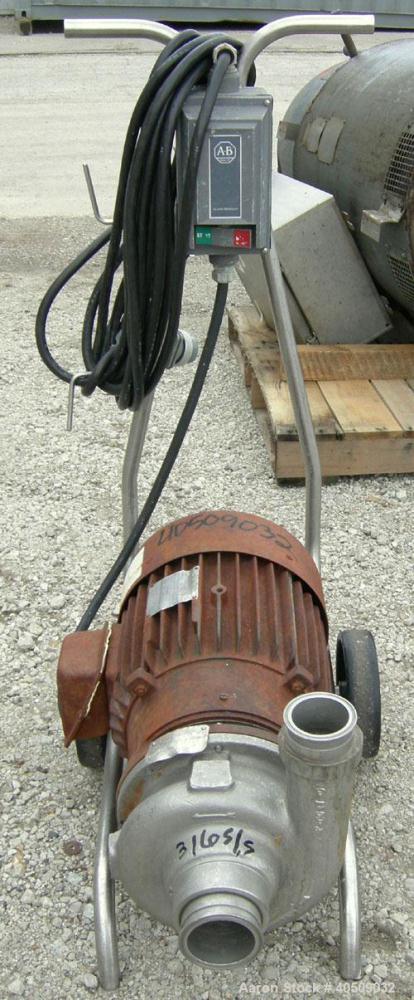 Used Ampco Centrifugal Pump, model ZC2 3X2 1/2, 316 stainless steel.
