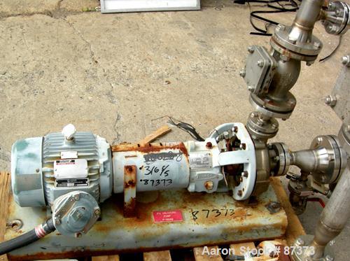 Used Durco Mark III Centrifugal Pump, size 1K1.5X1-82/55RV, 316 stain
