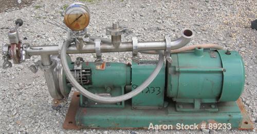 USED: Tri Clover centrifugal pump, model SP216MY-S, 316 stainless ste