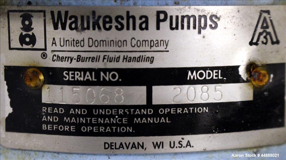 Used- Waukesha Centrifugal Pump, Model 2085, 316