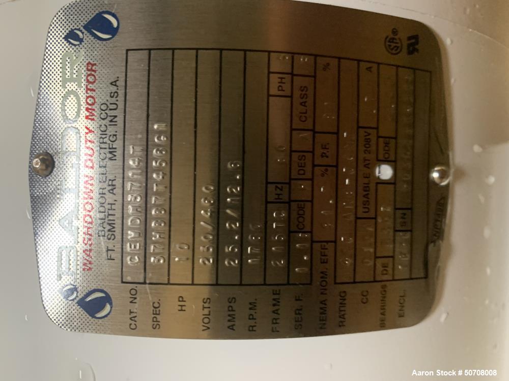 Used Waukesha Rotary Pump Model 220-U2 Stainless Steel. .521 GAL disp