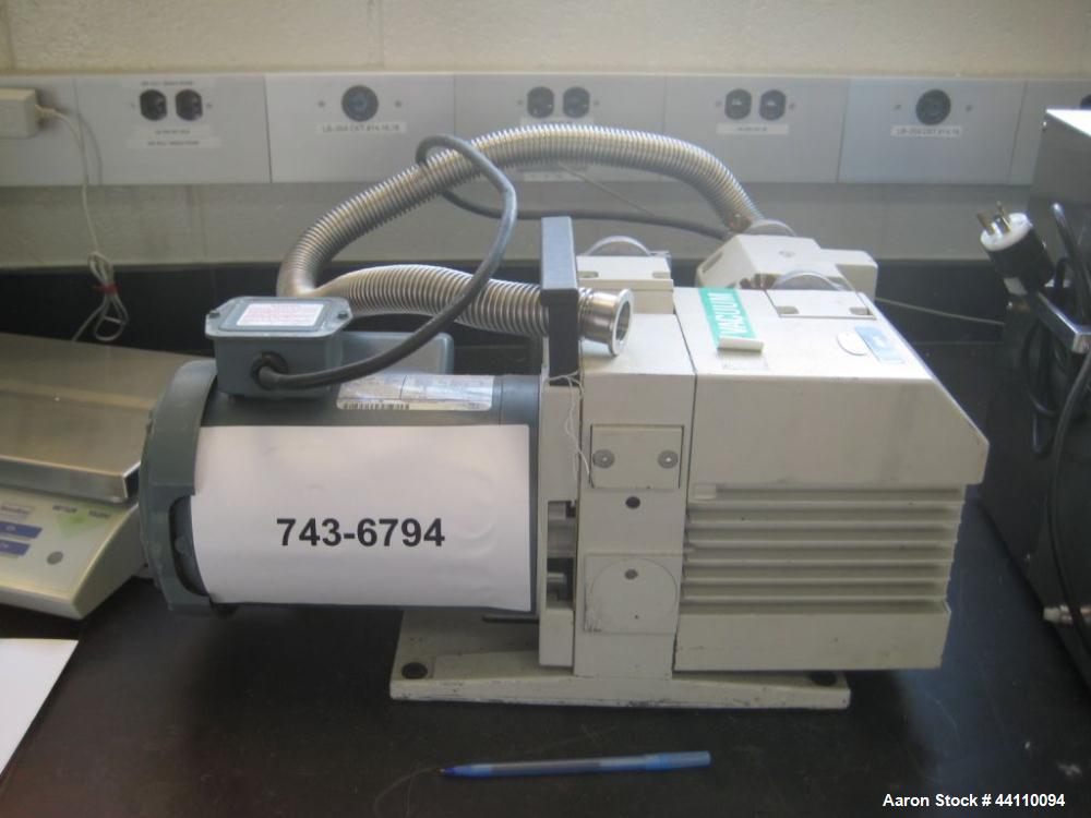 Used Leybold Trivac type D16B, 16 m^3/hr flow rate. Pressure limit