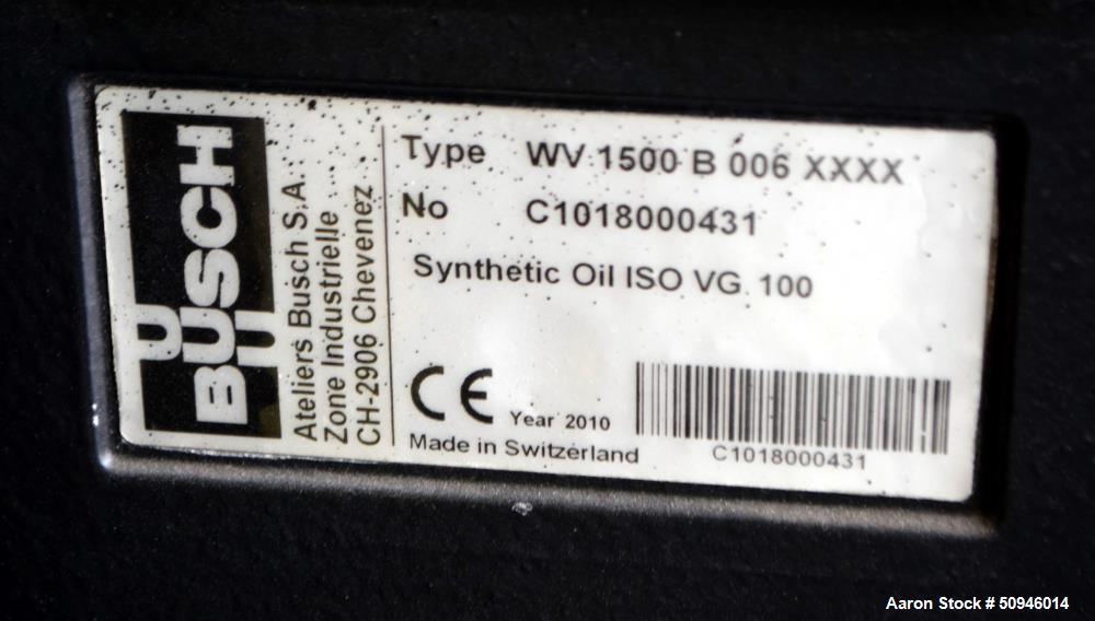 Used Busch Single Stage Cobra Dry Screw Vacuum Pump, Model NC 0630 B