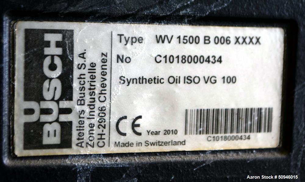 Used Busch Single Stage Cobra Dry Screw Vacuum Pump, Model NC 0630 B