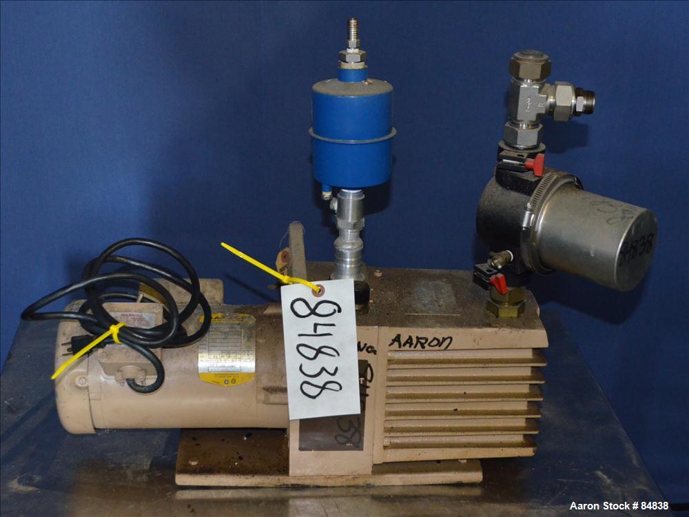 Used Stokes Rotary Vane Vacuum Pump, Model 900-5-2. Driven by a 1/2hp