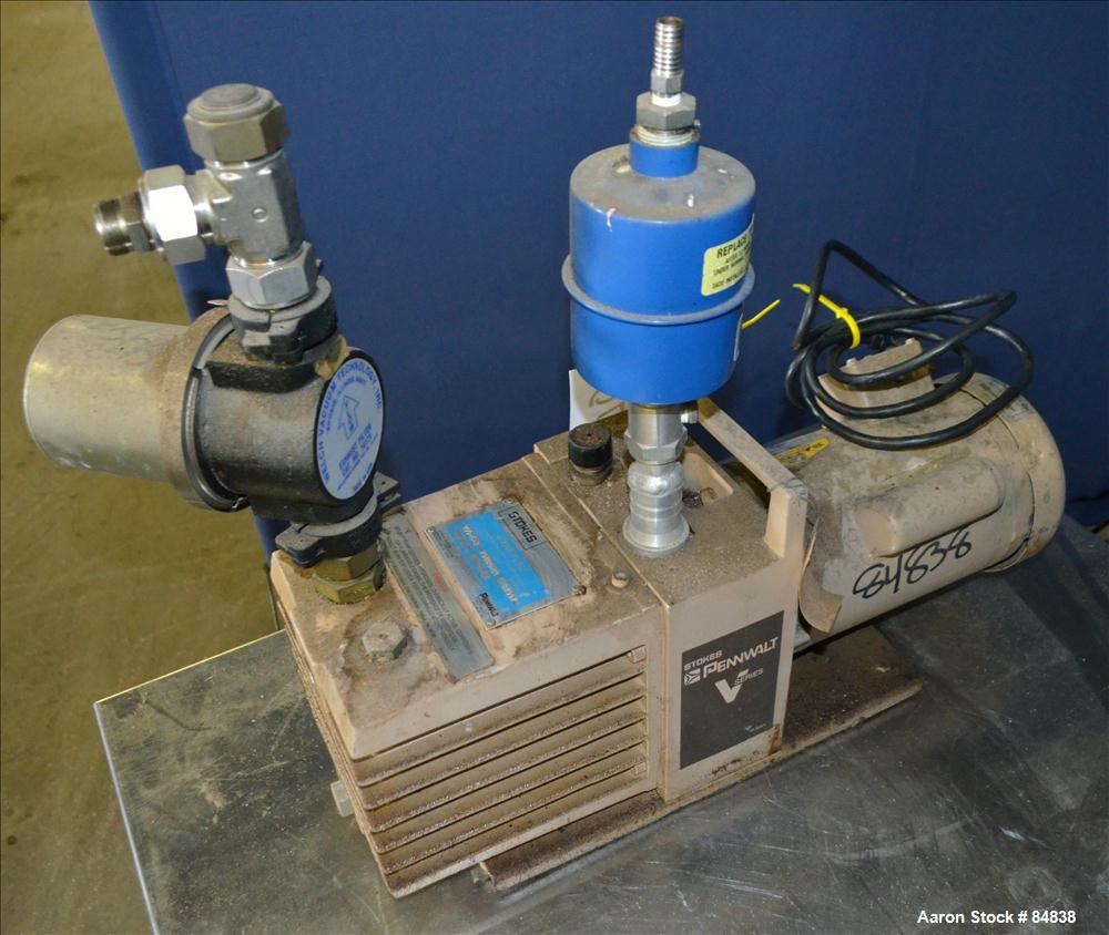 Used Stokes Rotary Vane Vacuum Pump, Model 900-5-2. Driven by a 1/2hp