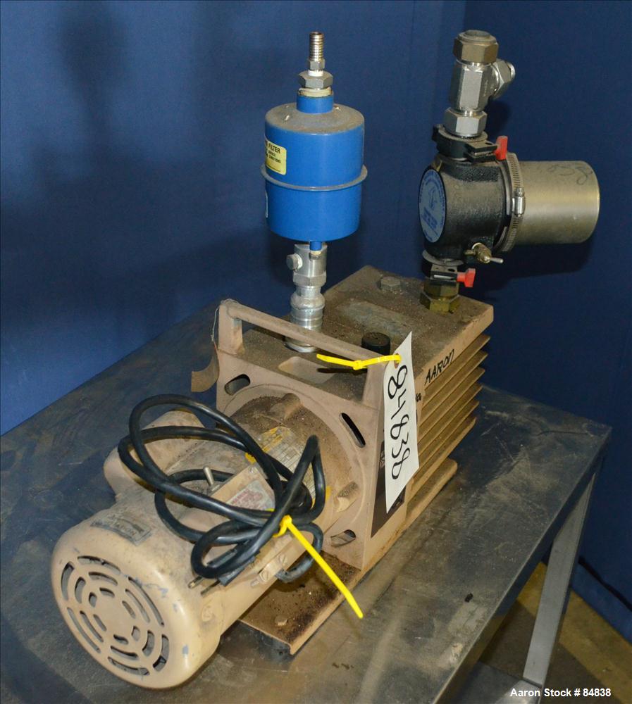 Used Stokes Rotary Vane Vacuum Pump, Model 900-5-2. Driven by a 1/2hp