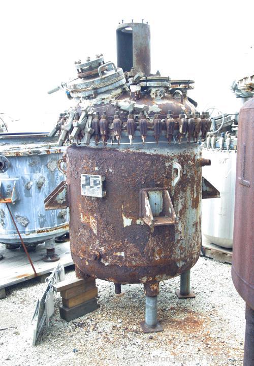 Used De Dietrich 200 Gallon Glass Lined Clamp Top Reactor. 48" Diamet