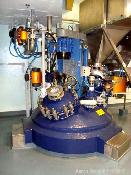 Used Pfaudler Glass Lined Reactor, 422 Gallon (1,600 liter), White Gl