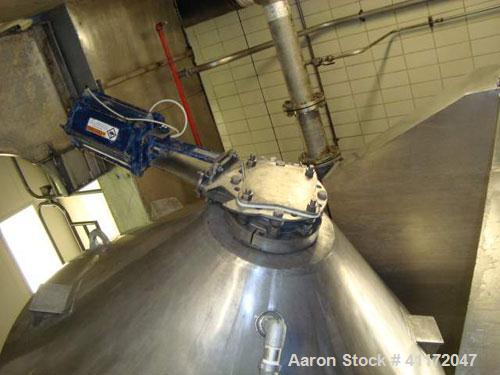 Used Pfaudler Glass Lined Reactor, 422 Gallon (1,600 liter), White Gl