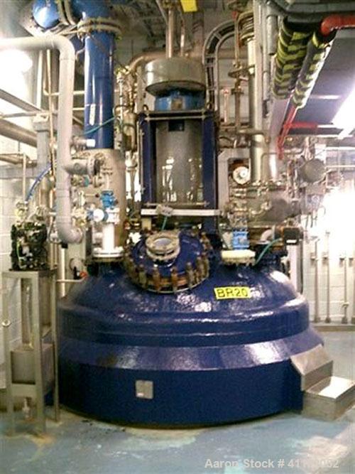 Used Pfaudler Glass Lined Reactor, 2642 Gallon (10,000 liter), White