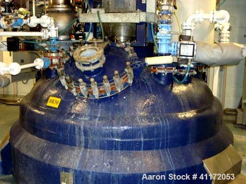 Used Pfaudler Glass Lined Reactor, 2642 Gallon (10,000 liter), White