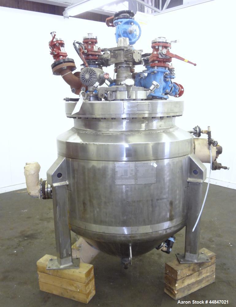 Used Pfaudler Bolt Top Glass Lined Reactor, 100 Gallon, 4015 Blue Gla