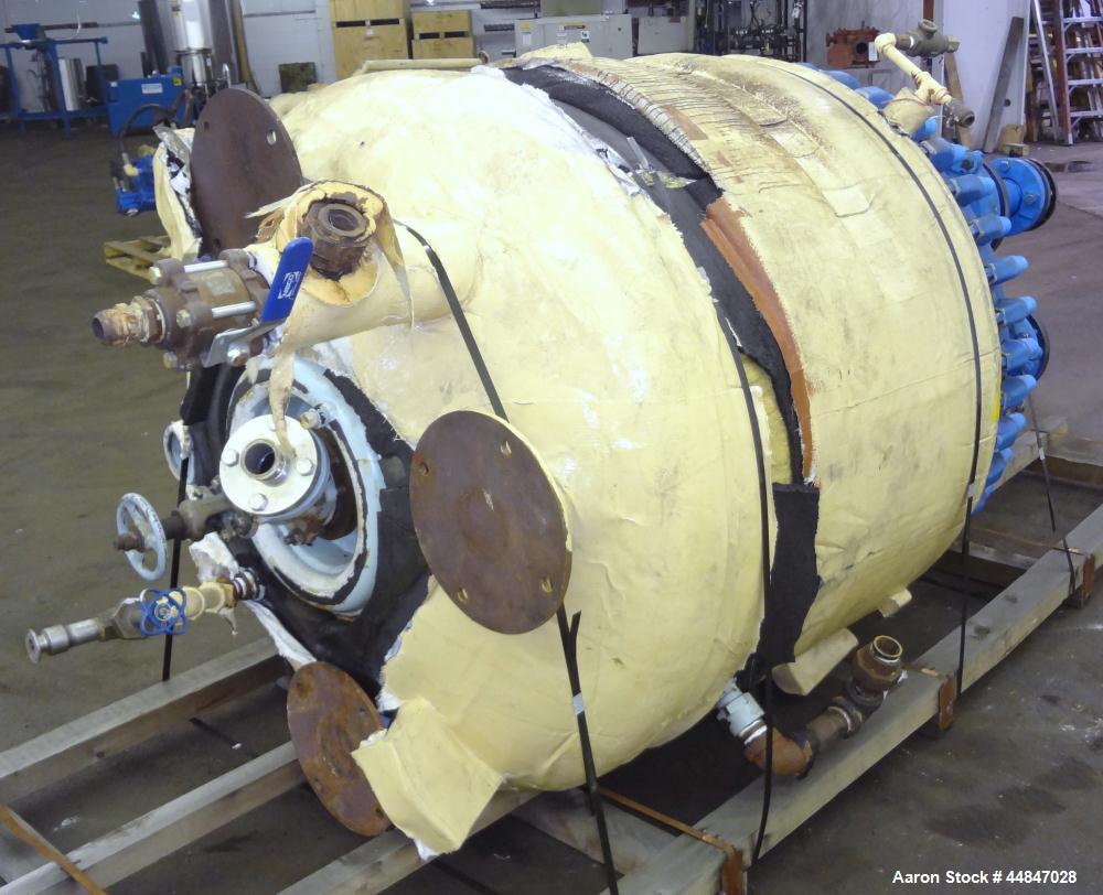 Used Pfaudler Clamp Top Glass Lined Reactor, 200 Gallons, 9115 Blue G