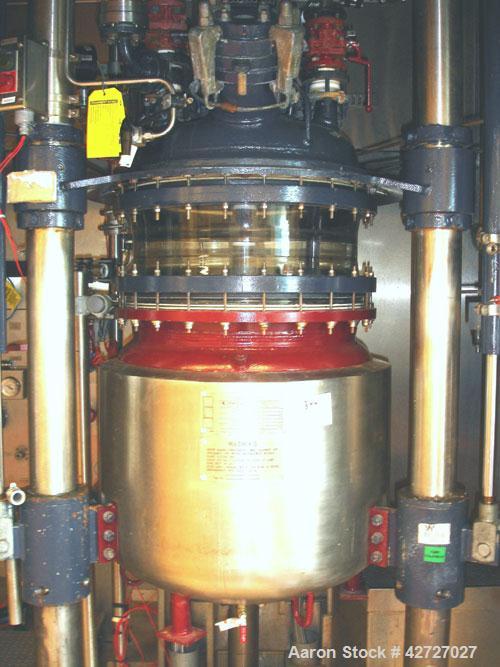 Used R & M Italia Glass Reactor Train, 160 Liter (42.2 Gallon). With