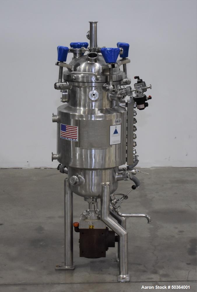 Used Precision Stainless Reactor, 30 Liter (7.92 Gallon), 316L Stainl