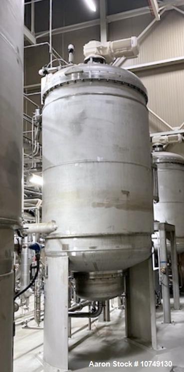 Used 2nd Stage Crystallizer. 3000 gallons, 6'6" diameter x 9'6" T/T.