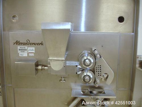 Used Alexanderwerk Roller Compactor, model WP120V Pharma, stainless s