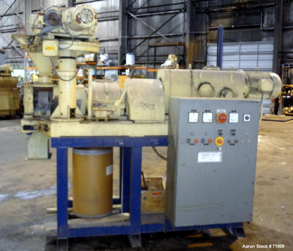 Used Bepex/Hutt Twin Roll Compactor, Type K 26-100. 304 Stainless ste