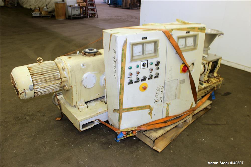 Used Hutt/Bepex Compactor, Type K200/100. Stainless steel constructio