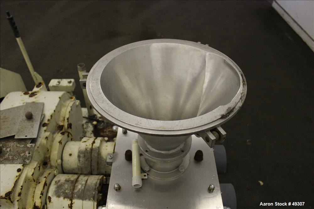 Used Hutt/Bepex Compactor, Type K200/100. Stainless steel constructio