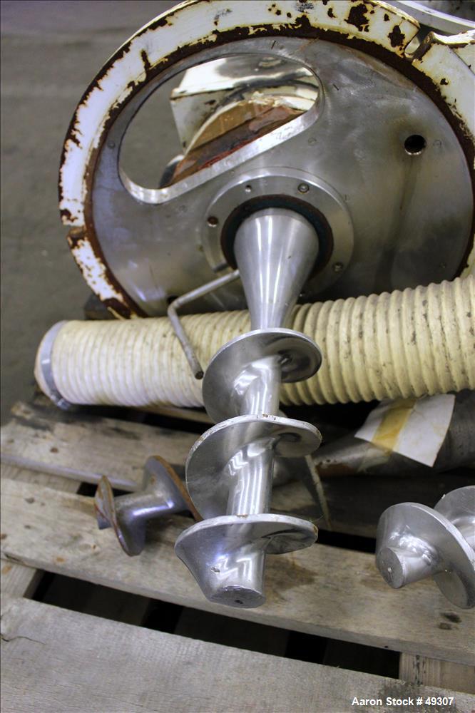 Used Hutt/Bepex Compactor, Type K200/100. Stainless steel constructio