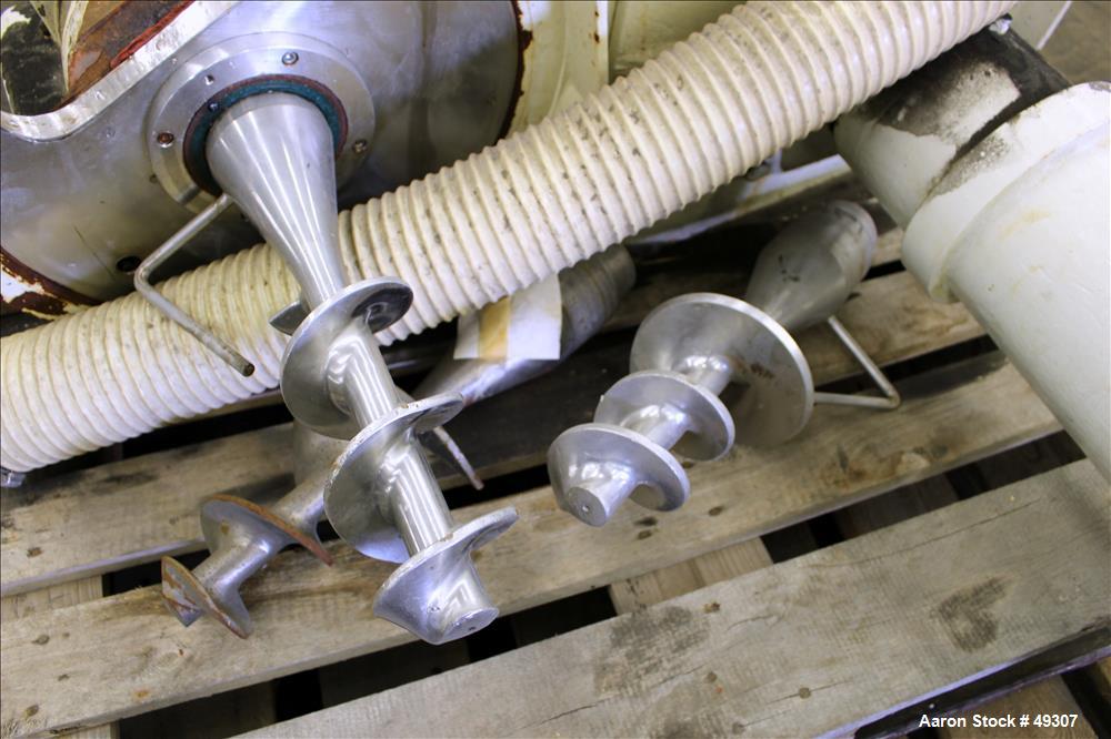 Used Hutt/Bepex Compactor, Type K200/100. Stainless steel constructio