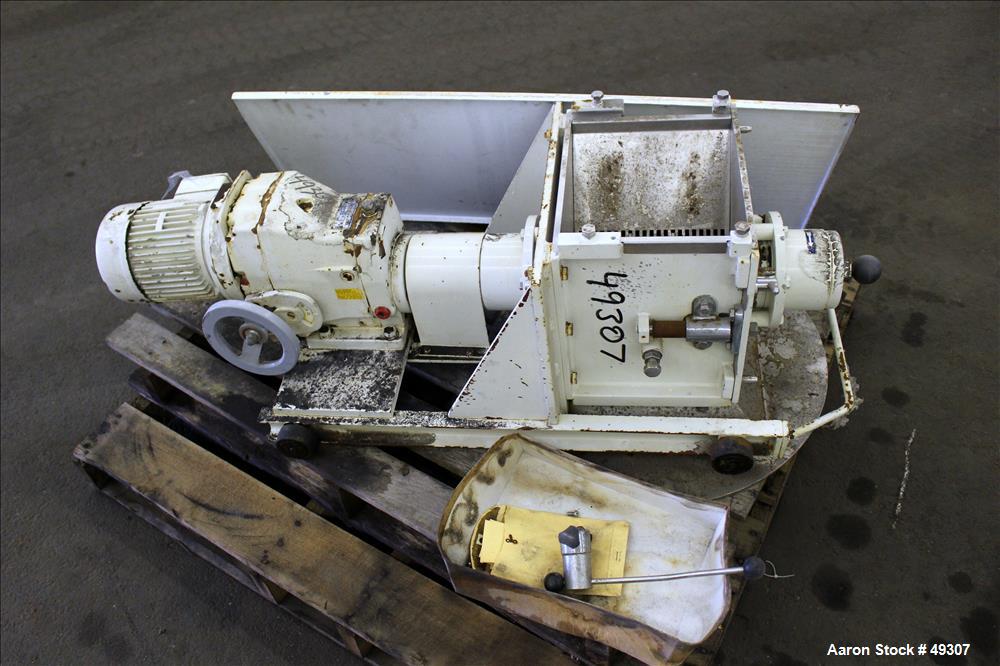 Used Hutt/Bepex Compactor, Type K200/100. Stainless steel constructio