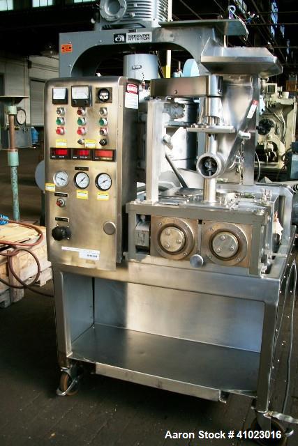 Used Fitzpatrick Fitzmill Chilsonator, Model L-80. 1-1/2" face x 8" d