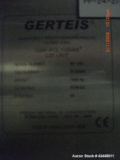 Used Gerteis Roller Compactor, Model GMP-Polygran Macro Pactor 250/10