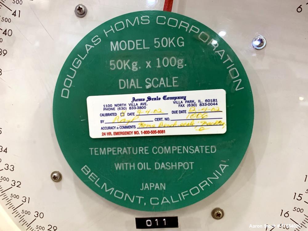 Used Homs Dial Floor Scale, Model: 50kg, capacity 50kg x 100g. serial