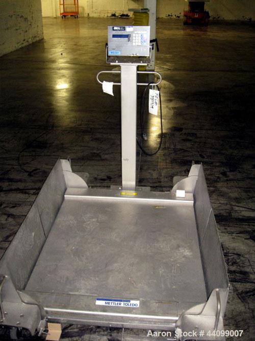 Used Mettler Portable Floor Scale, Stainless Steel. 10,000 Pound capa