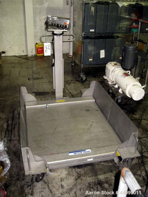 Used Mettler Portable Floor Scale, Stainless Steel. 10,000 Pound capa