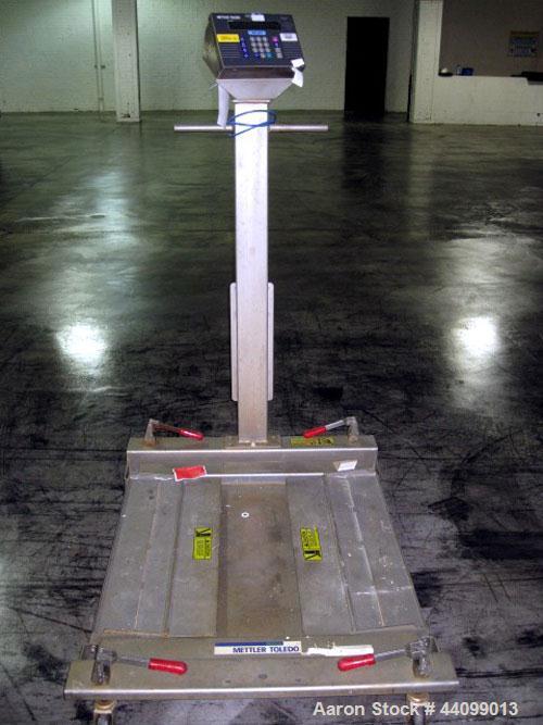 Used Mettler Portable Floor Scale, Stainless Steel. 5,000 Pound capac