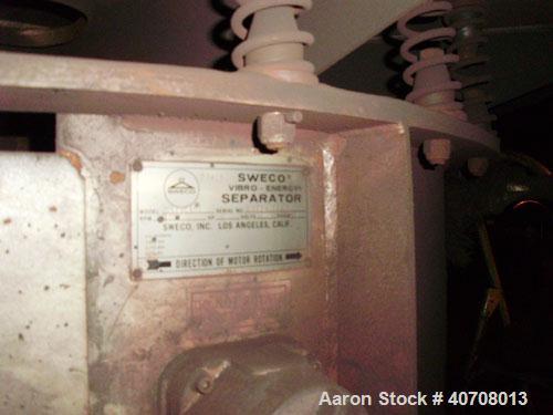 Used72" Diameter Sweco Vibrating Screen Separator with a 5 hp, 1200 r