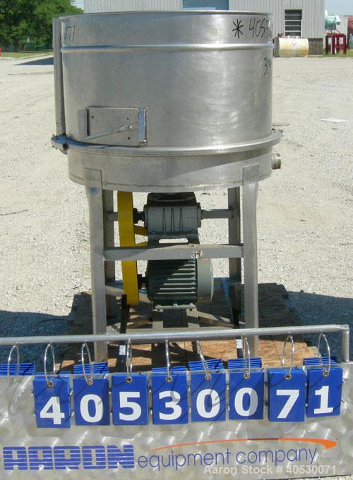 Used - Rotary Brush Sieve, 304 stainless steel. 30'' diameter x 16''