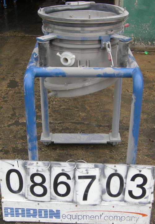 Used Vorti-Siv Vibratory Sieving Machine, Model RVM-15E, 304 Stainles