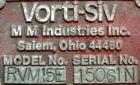 Used- Vorti-Siv Vibratory Sieving Machine, Model RVM-15E, 304 Stainle