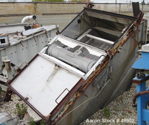 Used Derrick Screener, 36" x 72" Single deck, Stainless Steel. Flat h