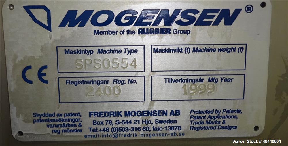 Used Mogensen Sizer Screener, Model SPS 0554, 316 Stainless Steel. (5