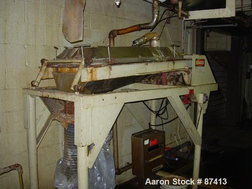 USED: Rotex type sifter, stainless steel, 20" wide x 50" long, single