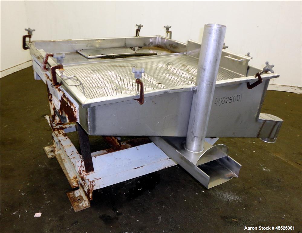 Used Witte Screener, 304 Stainless Steel. Top tray 51" long x 48" wid