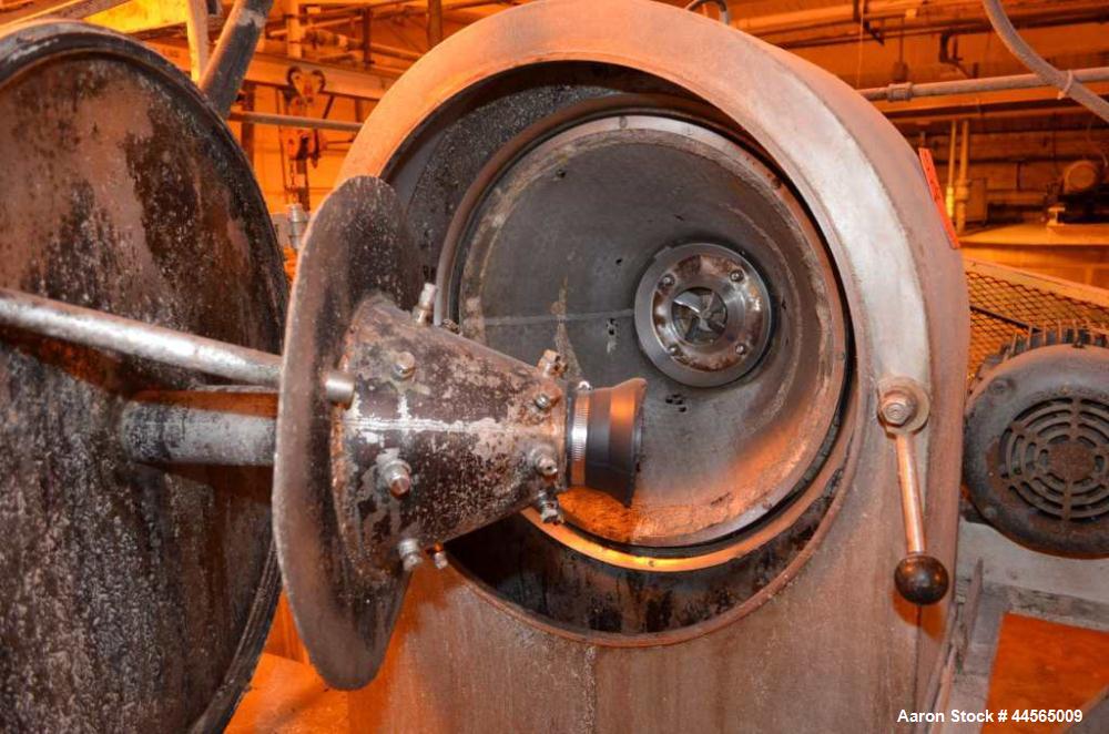 Used Constant Angle Bowl Centrifugal Sieve, 304 Stainless Steel. Appr