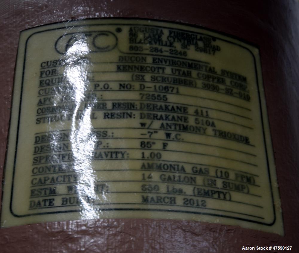 Unused- Ducon fiberglass scrubber system with 1.5HP blower