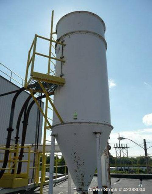 Used Receiving Silo Approx. 16'H X 4' Dia. - . With (2) Pneumatic Kni