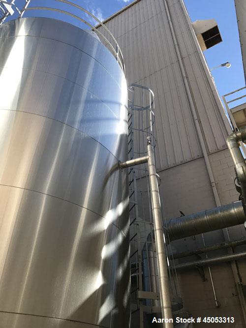 Used Walker VSHT Stainless Silo, 15,000 Gallon, 316L Stainless Steel,
