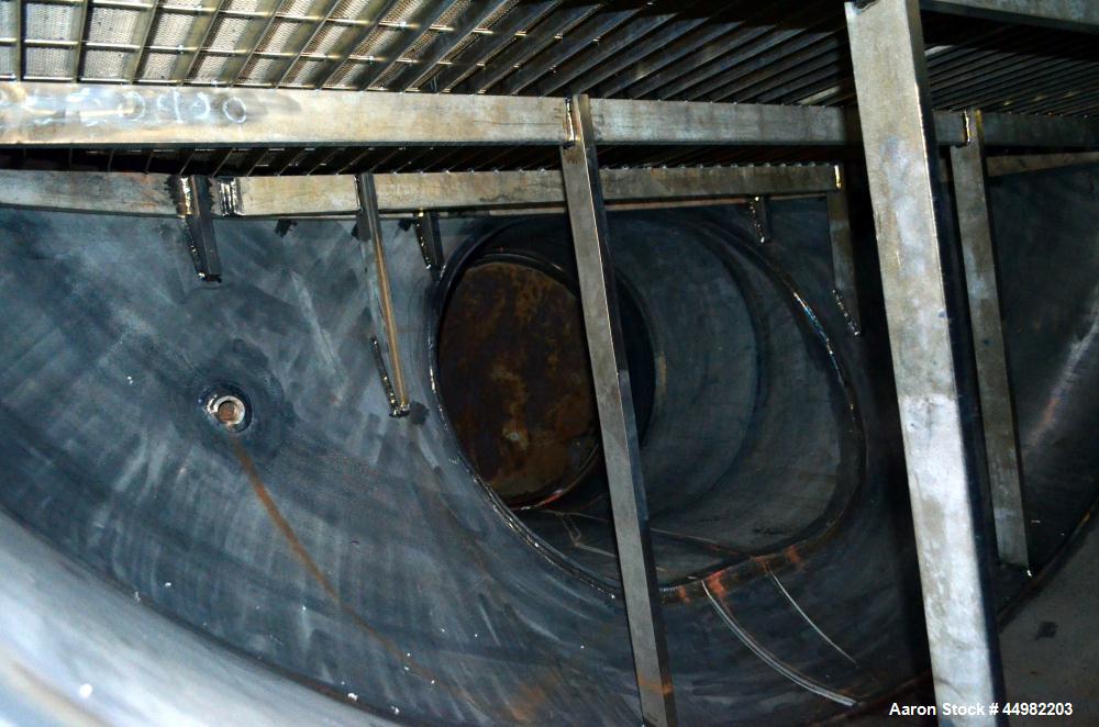 Used Pfaudler Adsorption Tank, 13,500 Gallon, Titanium, Horizontal. A