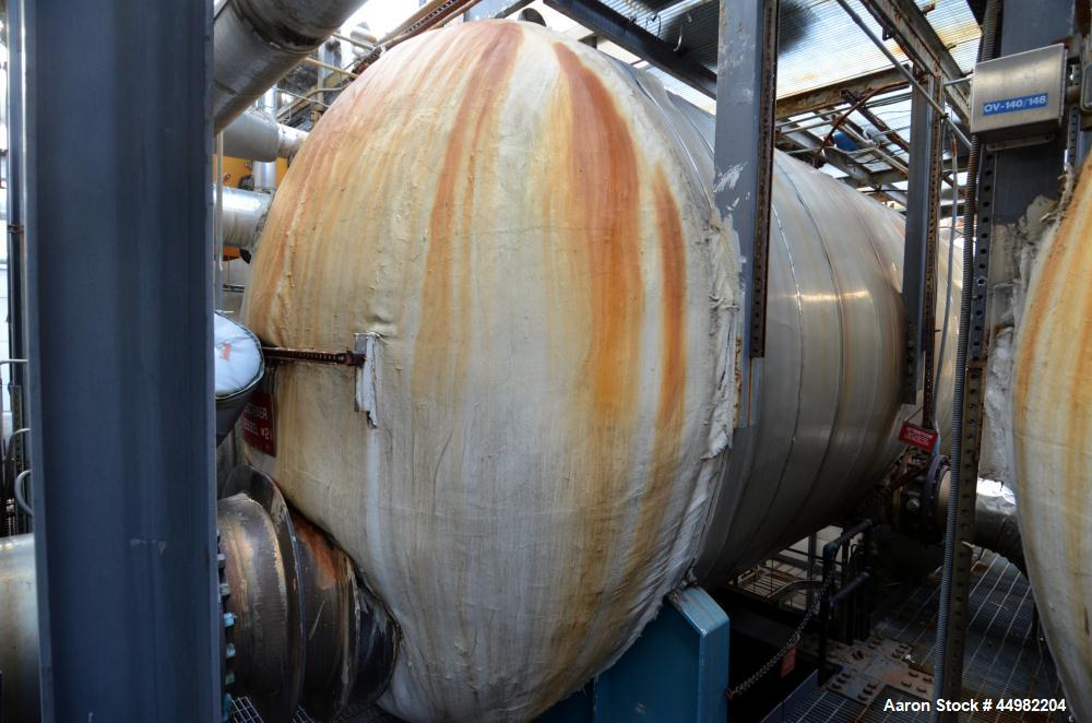 Used Pfaudler Adsorption Tank, 13,500 Gallon, Titanium, Horizontal. A